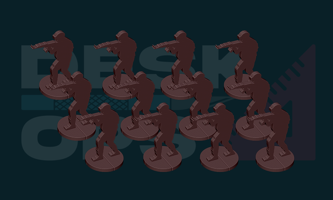 Soldier Silhouette Miniature Set x12